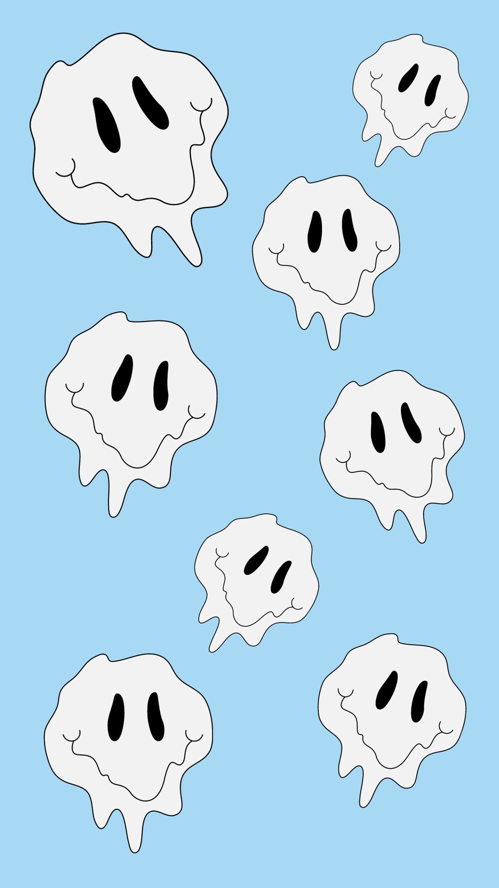 Droopy Smiley Face Wallpaper Bundle | Etsy UK