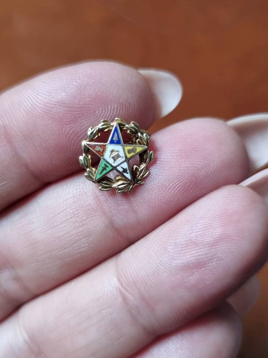 Stunning 9ct Yellow Gold Masonic Enamel Brooch - Etsy