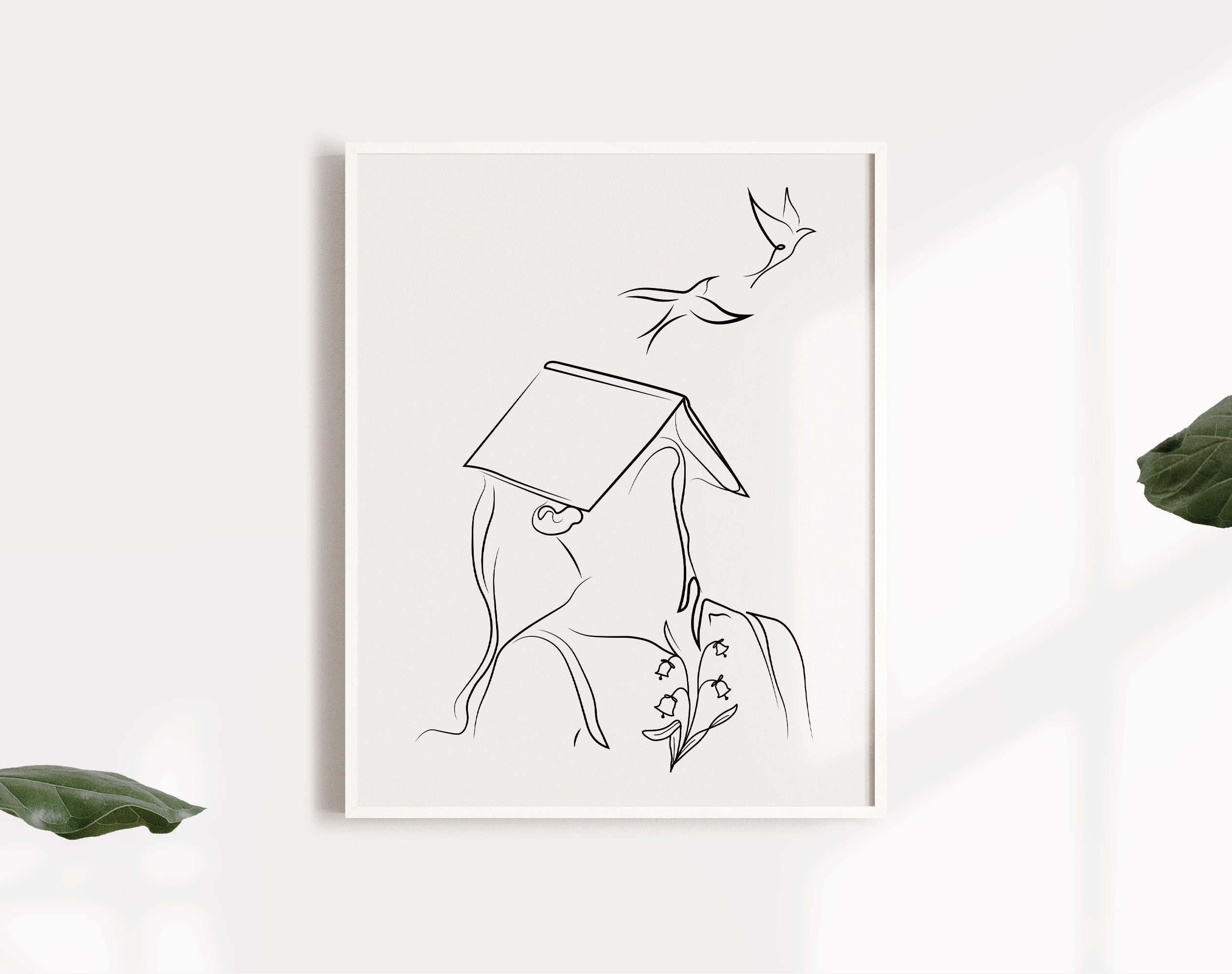 Empowered Woman Line Art | Self Love and Mental Health Wall Art ...