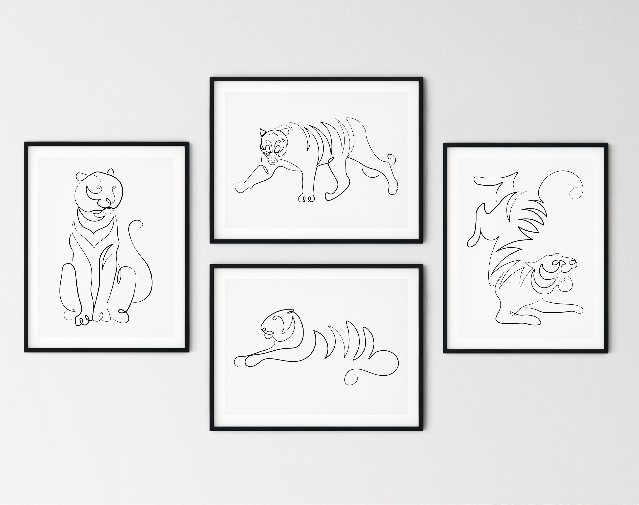 Tiger Nursery Wall Art, Tiger Decor, Tiger Prints, Tiger Wall Art, Set ...