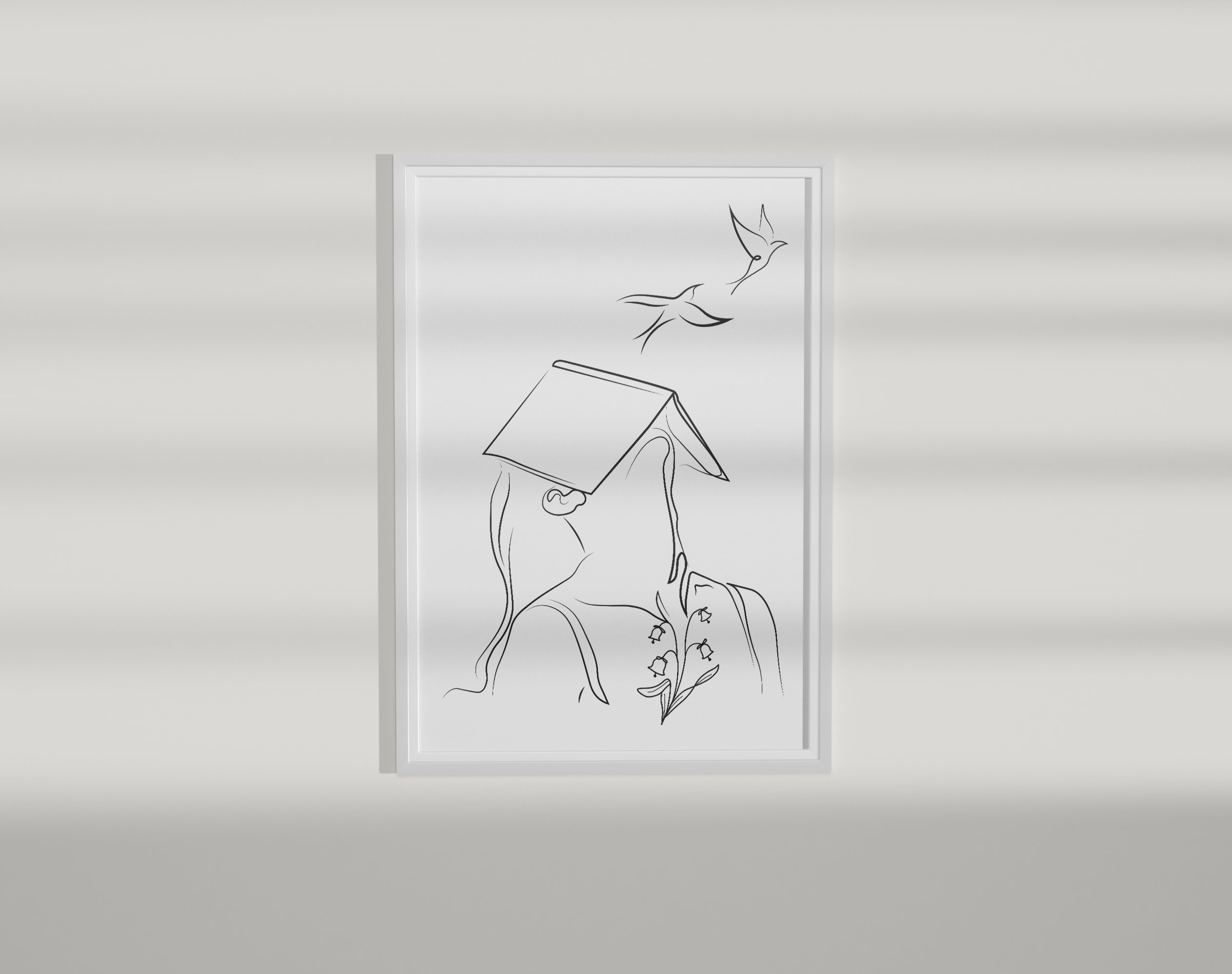 Empowered Woman Line Art | Self Love and Mental Health Wall Art ...