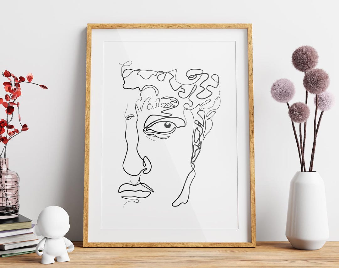 David Michelangelo Printable Wall Art | Michelangelo Drawing | Statue ...