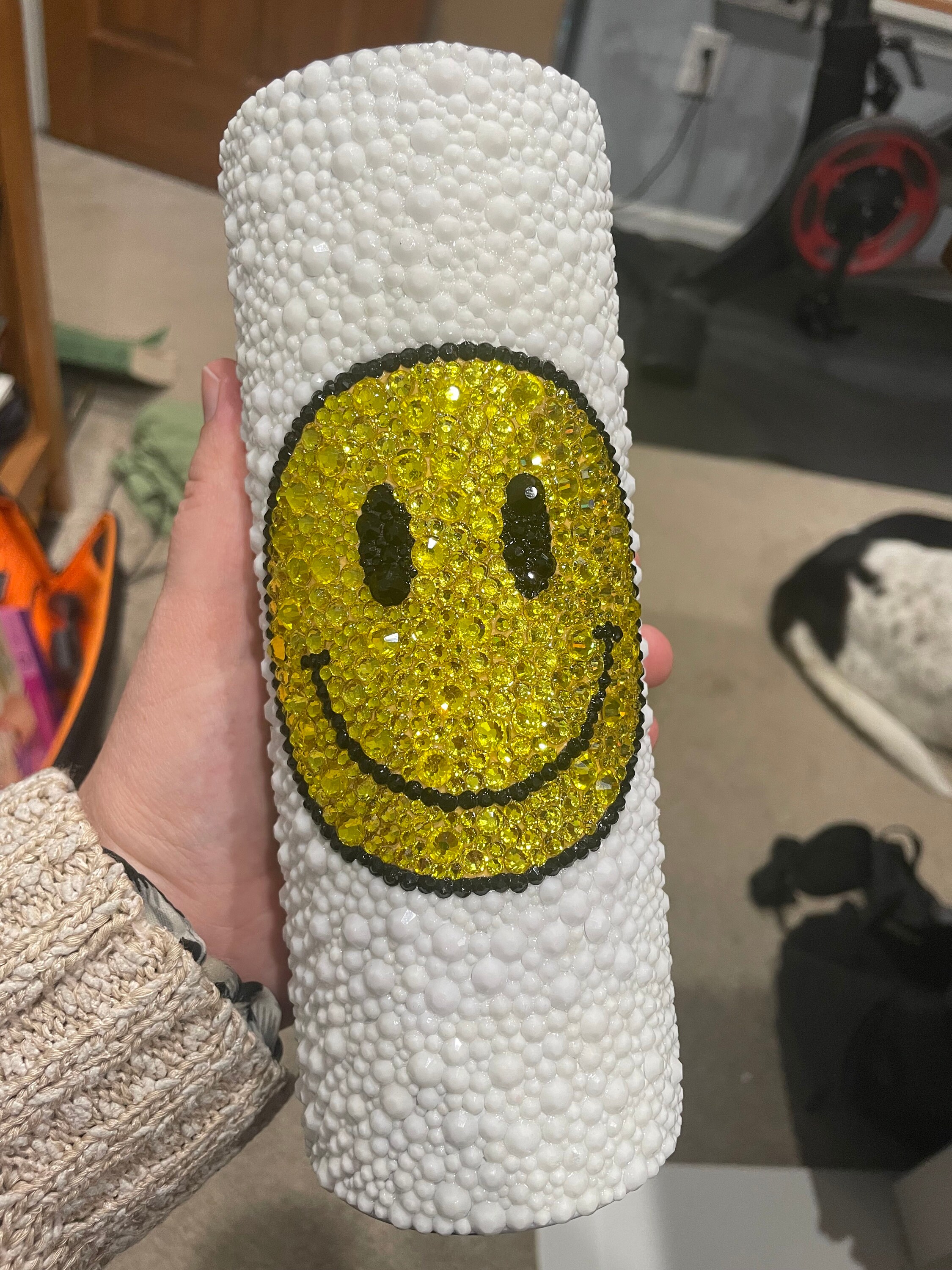 Smiley Face Rhinestone Tumbler - Etsy