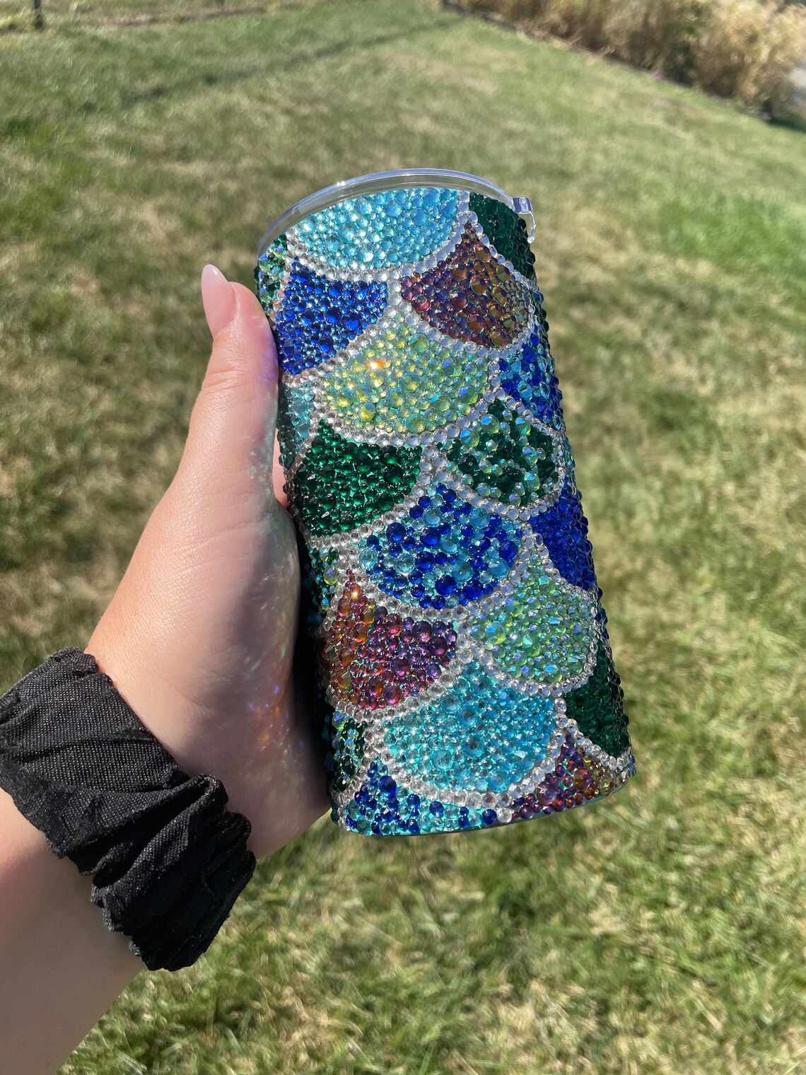 Mermaid Rhinestone Tumbler - Etsy