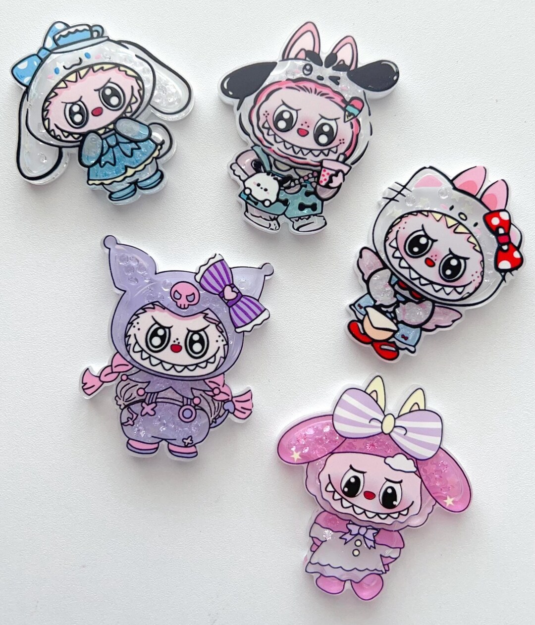 Kawaii Labubu Glow in the Dark Acrylic Shakers - Etsy