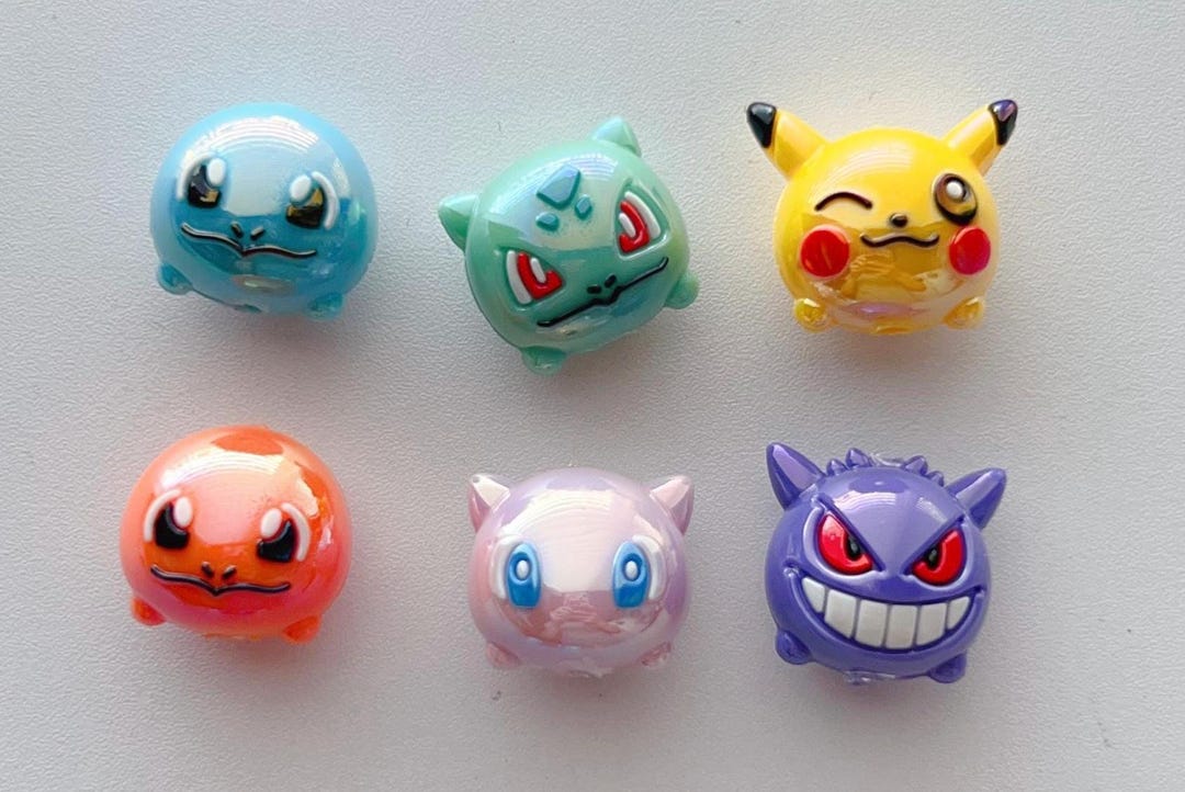 DIY Kawaii Pokemon HK Labubu Silcone Uvv Bead Charms - Etsy