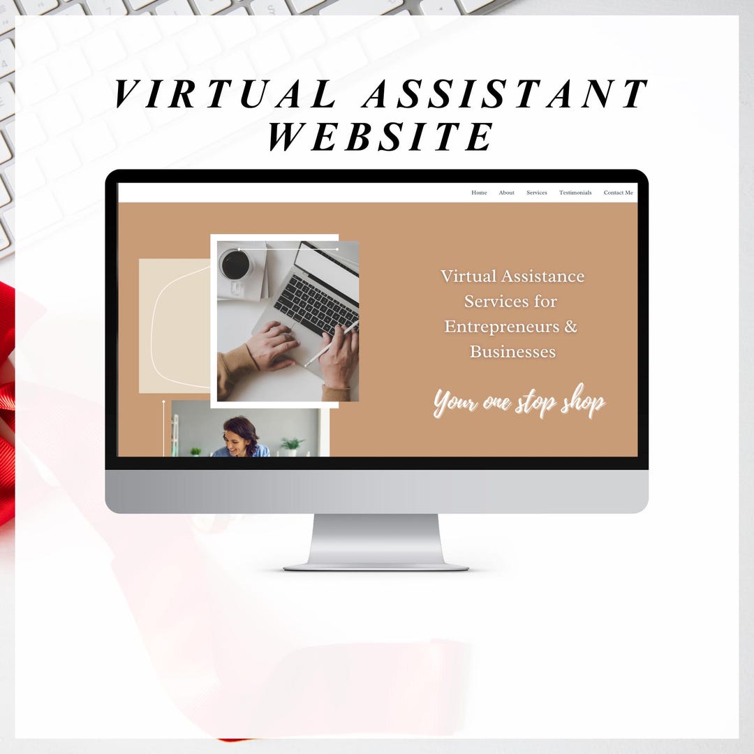 Virtual Assistant Website Template, Editable Canva Design - Etsy