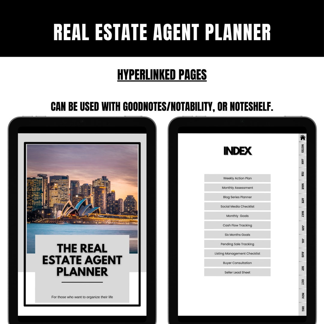 Modern Real Estate Planner - Digital Organization for Busy Agents, Real ...