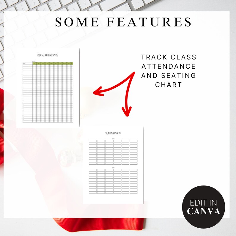 Editable Teacher Planner, Lesson Plans, Attendance Tracker (digital ...