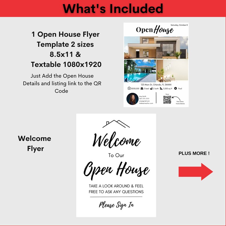 Modern Real Estate Open House Flyers Bundle, Open House Flyers, Open ...
