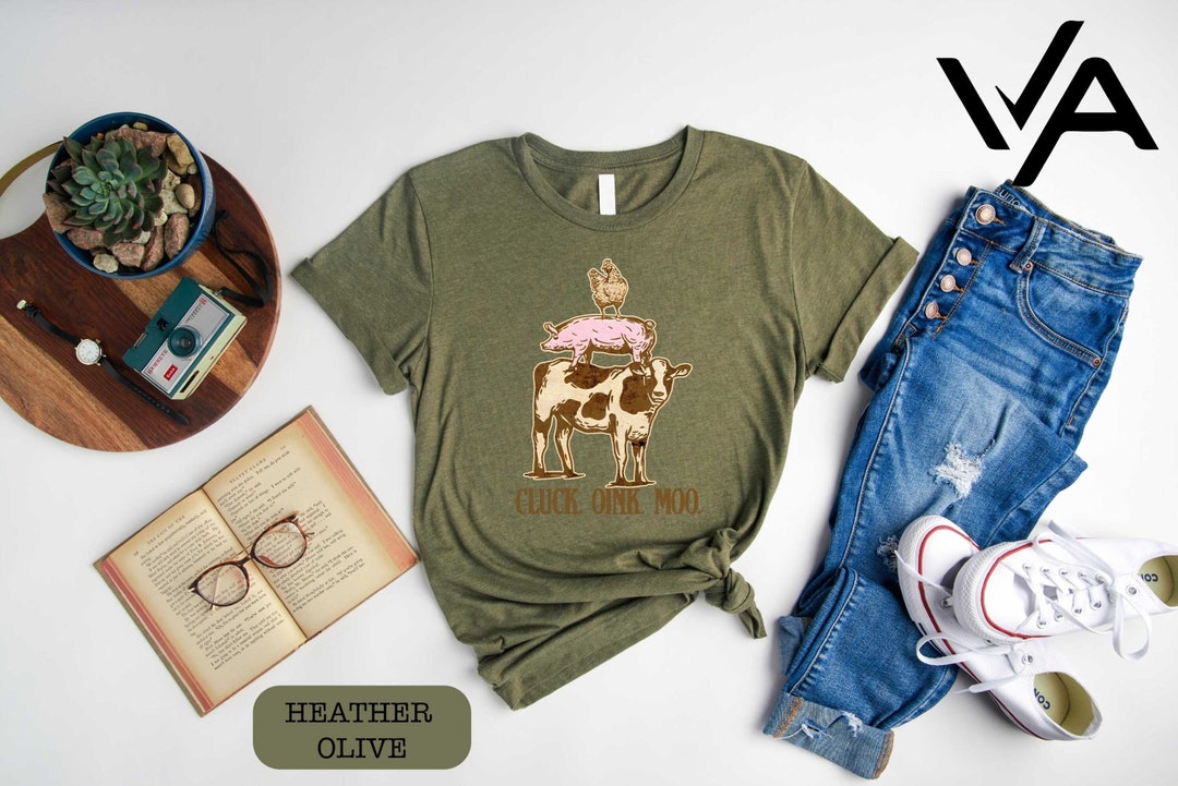 Oink Cluck Baa Moo Shirt, Support Local Farmer Market Tshirt, Farm ...