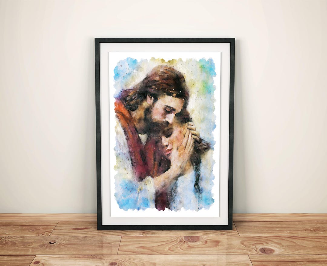 He Will Wipe Away Every Tear, Jesus Christ Art, Jesus Digital Artwork ...