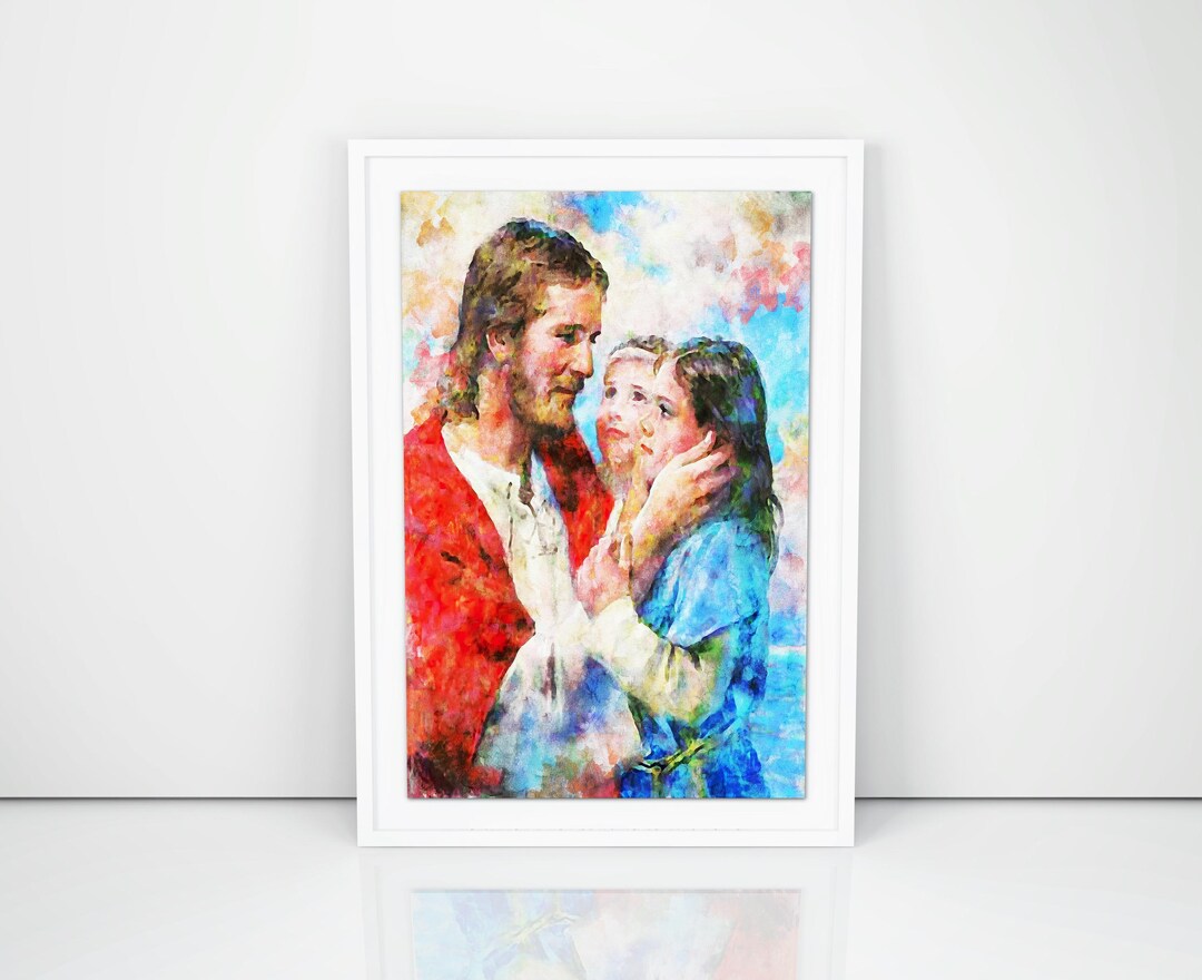 Perfect Love Jesus and Children, Watercolor Painting, Jesus Art ...