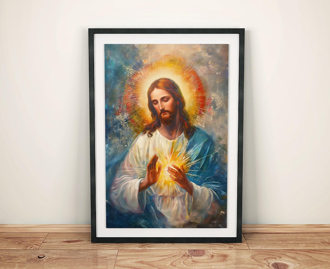 The Sacred Heart of Jesus Christ, Religious Art, Jesus Artwork ...