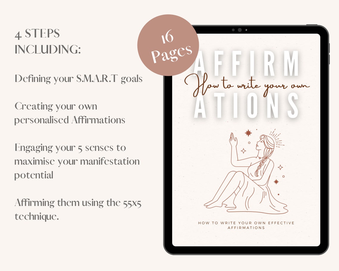 How to Write Your Own Affirmations Workbook 4 Steps Using NLP - Etsy