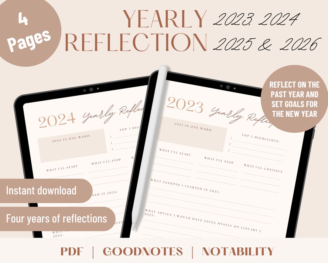 Yearly Reflections Manifest Your Dream Year 2023, 2024, 2025 & 2026 ...