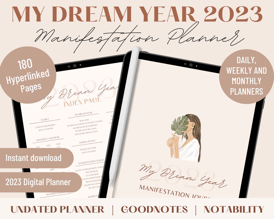 2023 Digital Planner,my Dream Year Planner,digital Planner, iPad ...