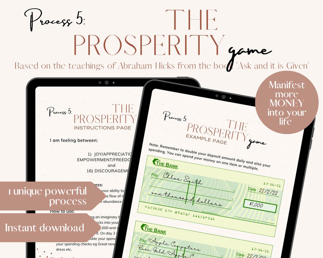 Abraham Hicks the Prosperity Game Manifestation Process 1 Unique ...