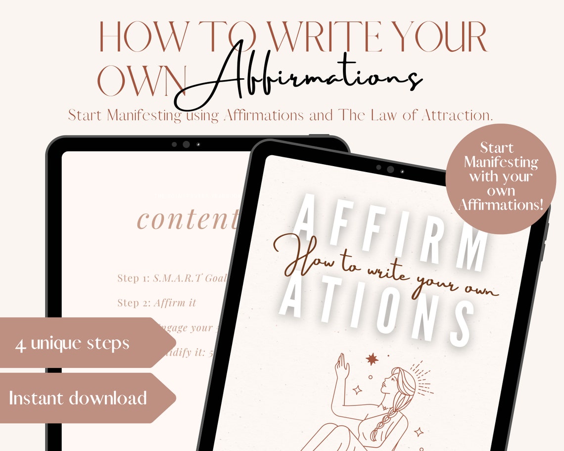 How to Write Your Own Affirmations Workbook 4 Steps Using NLP ...