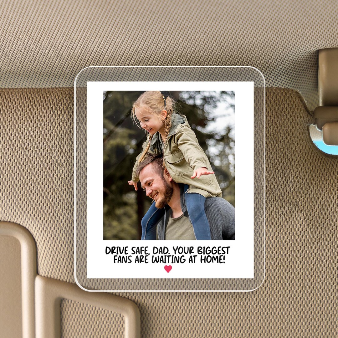 Custom Sleek Acrylic Car Visor Photo Clip | Turn Your Pet, Family, or ...