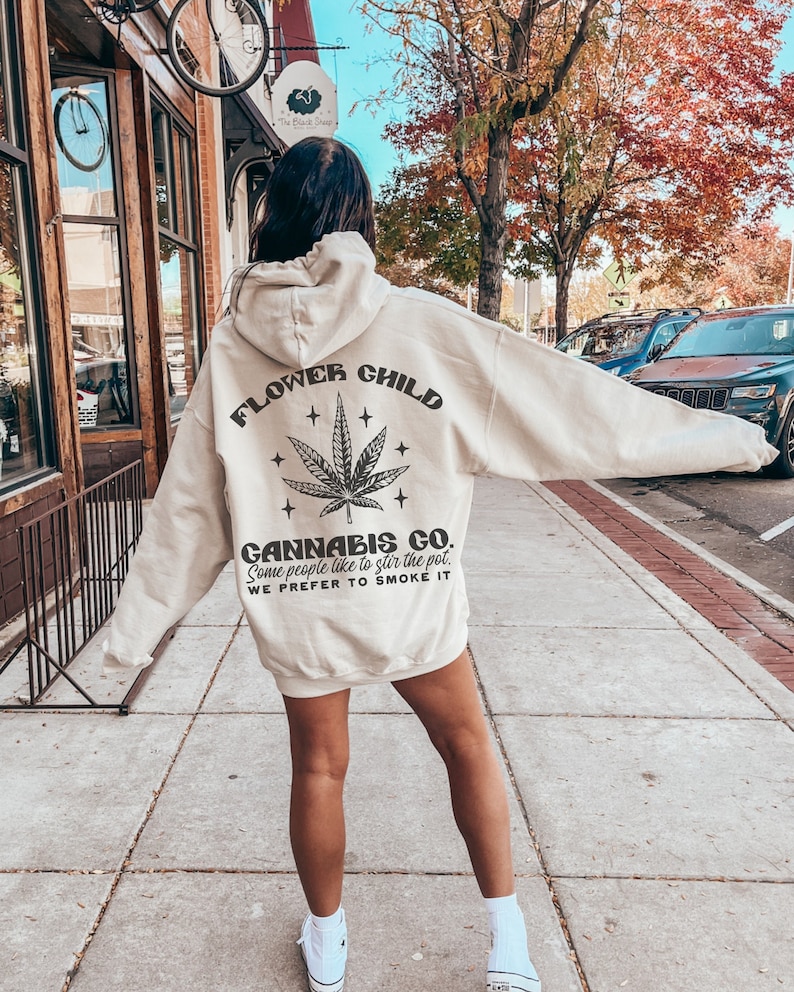 Smoking Girly Weed Hoodie Stoner Gift for Her Marijuana Shirt Pothead Sweatshirt for Him Stoner ...
