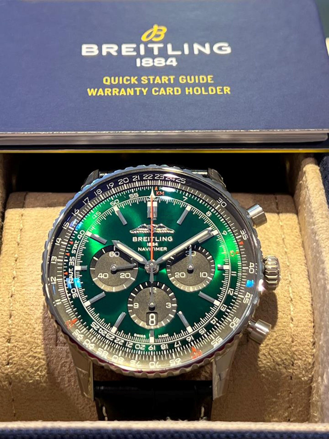 BREITLING Navitimer Chronograph Automatic Chronometer Green Dial Men's ...