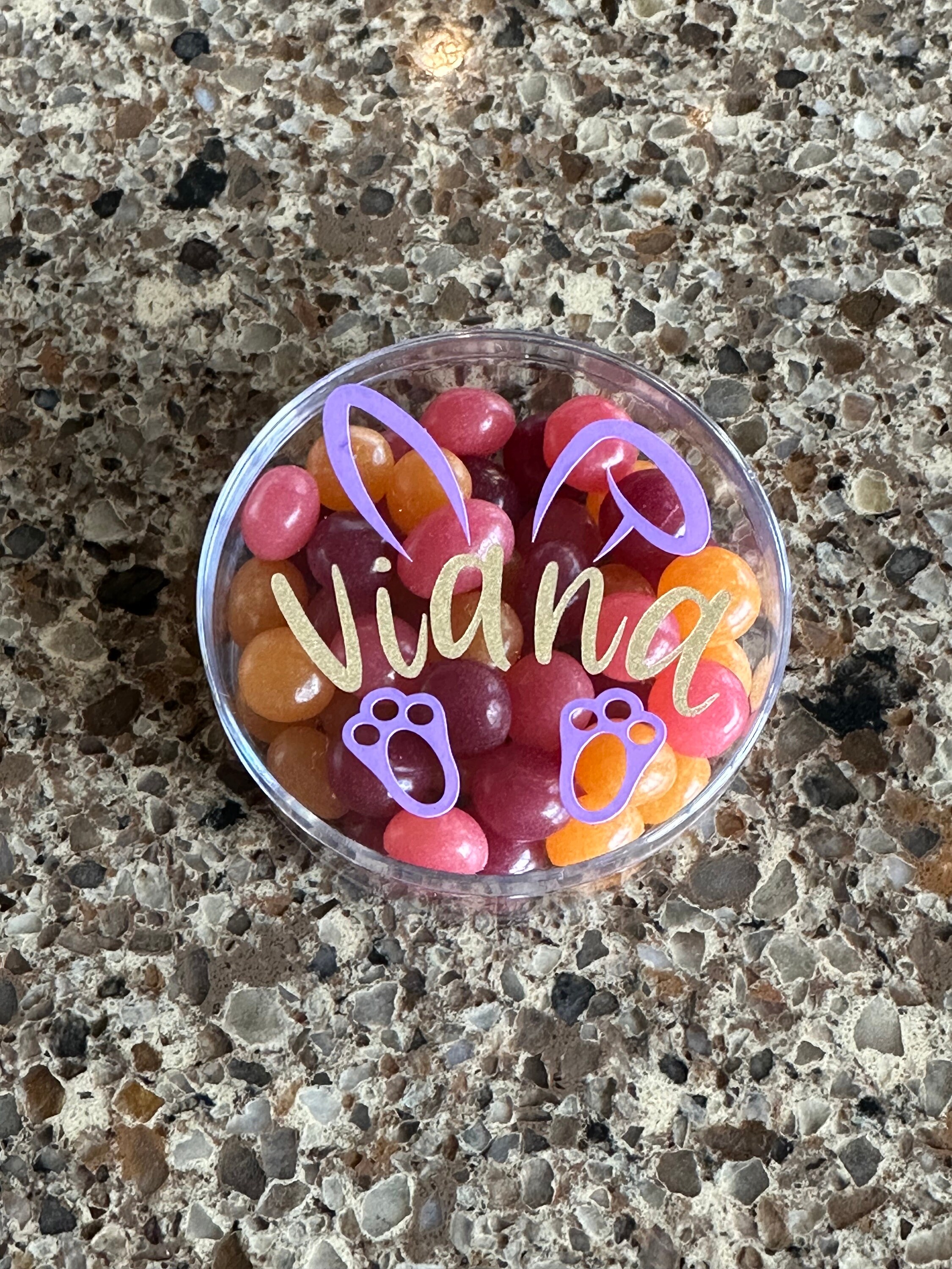 1 Personalized Easter Bunny Candy Container - Etsy