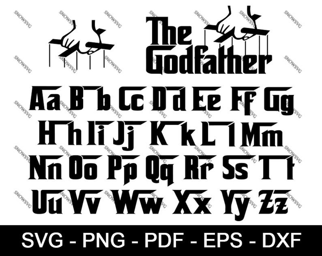 Mafia Godfather Font Mafia SVG Cricut Silhouette Font Modern Letters ...