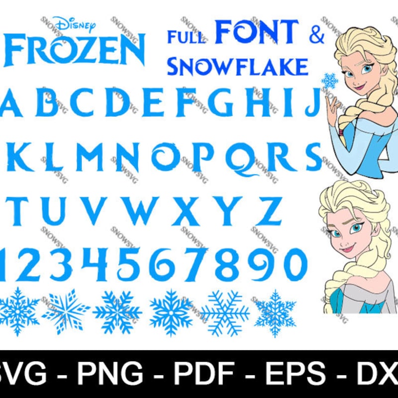 Frozen Font - Etsy