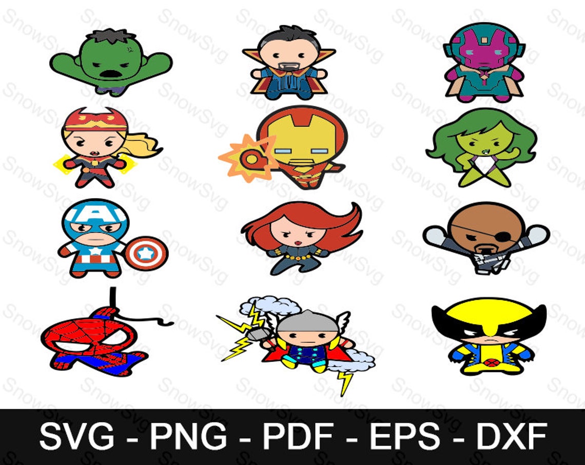 Baby Avengers SVG Marvel Friends SVG Baby Superhero Svg - Etsy