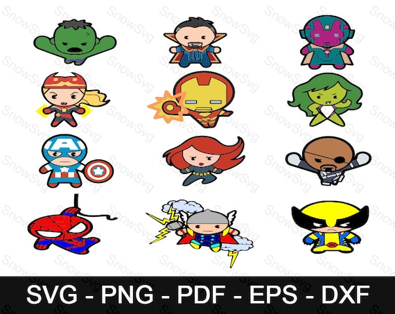 Baby Avengers SVG Marvel Friends SVG Baby Superhero Svg - Etsy Canada