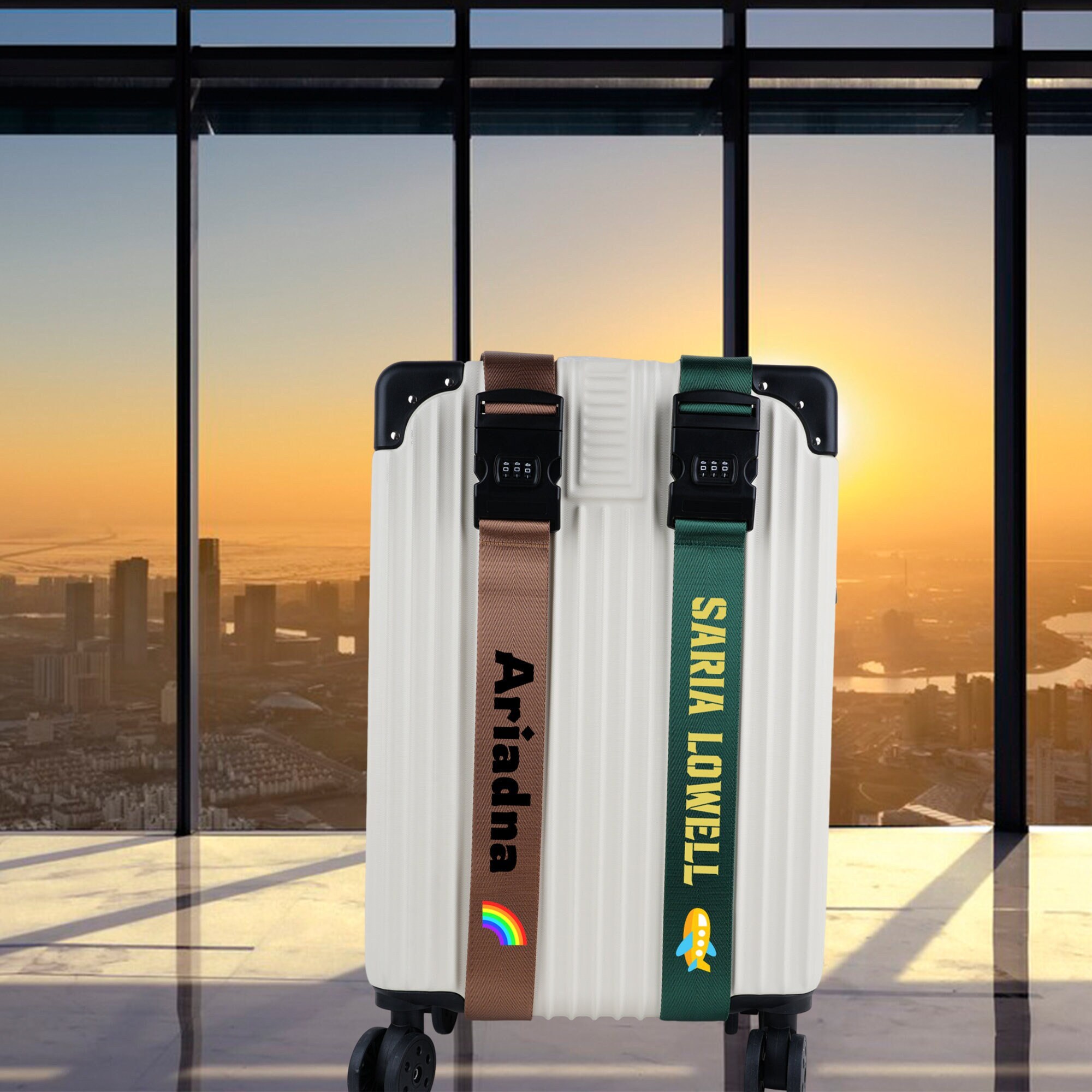 Luggage Belt With Name, Personalized Luggage Tags, Security Luggage ...