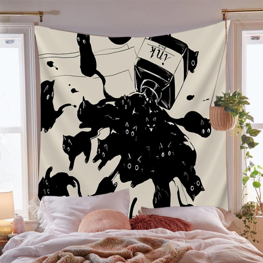 Cat Tapestry,lovely Cat Tapestry,kawaii Cat Tapestry,cute Tapestry ...