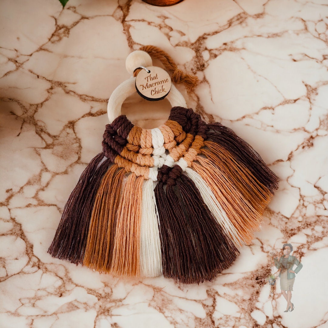 Boho Car Essential Oil Diffuser, Macrame Car Charm, Car Diffuser ...