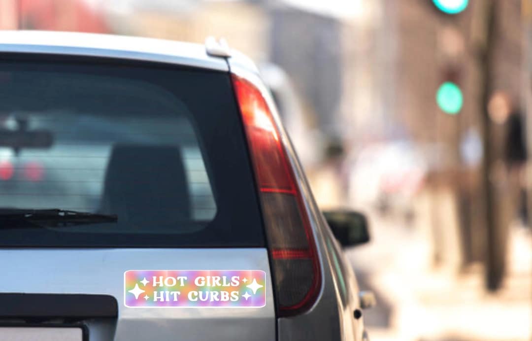 Hot Girls Hit Curbs Bumper Sticker - Etsy