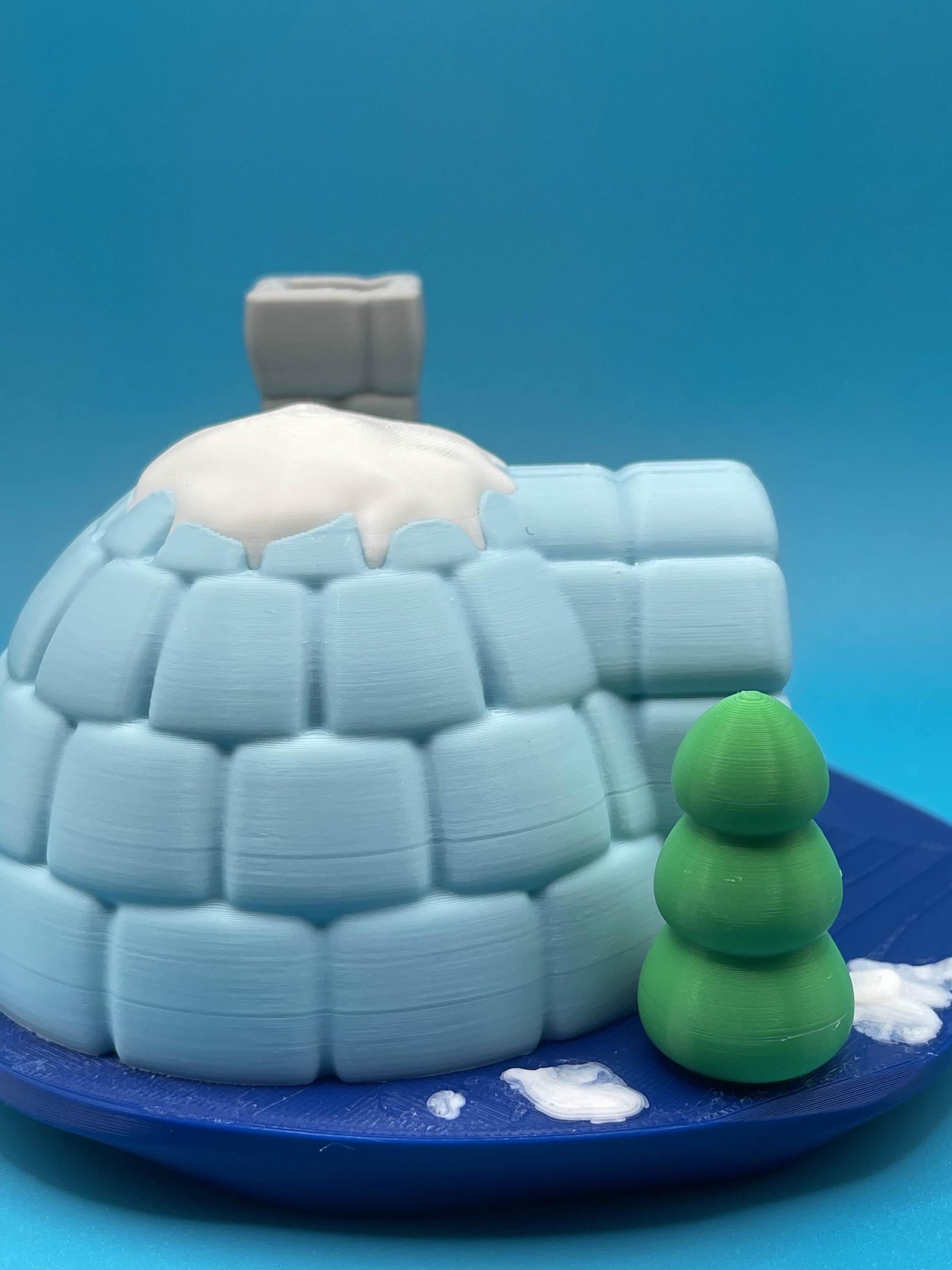 3D Printed Arctic Animal Playset: Igloo & Miniature Figures - Etsy