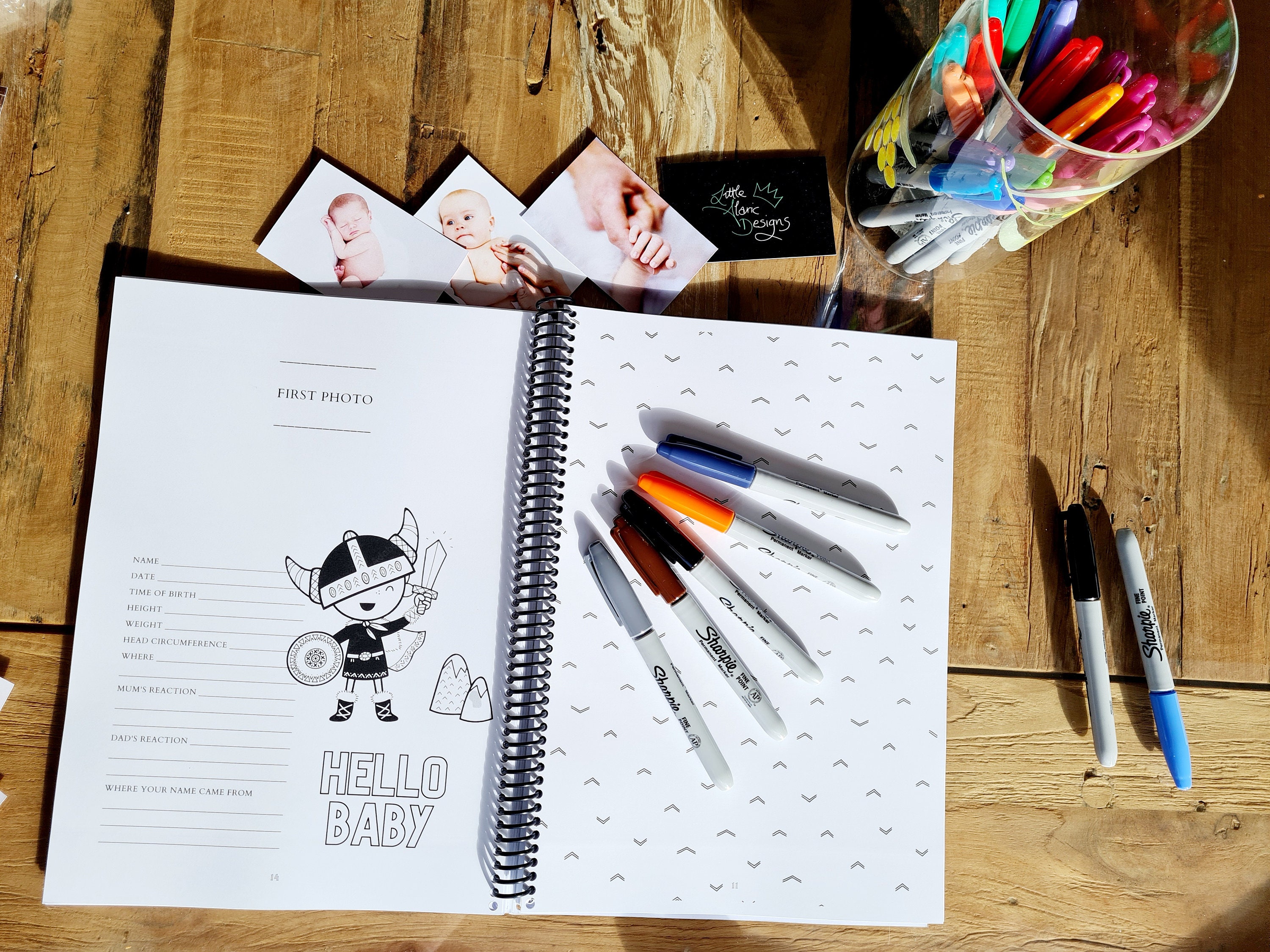 Baby Book Viking Norse Edition // Colouring Scrapbook Journal Newborn ...