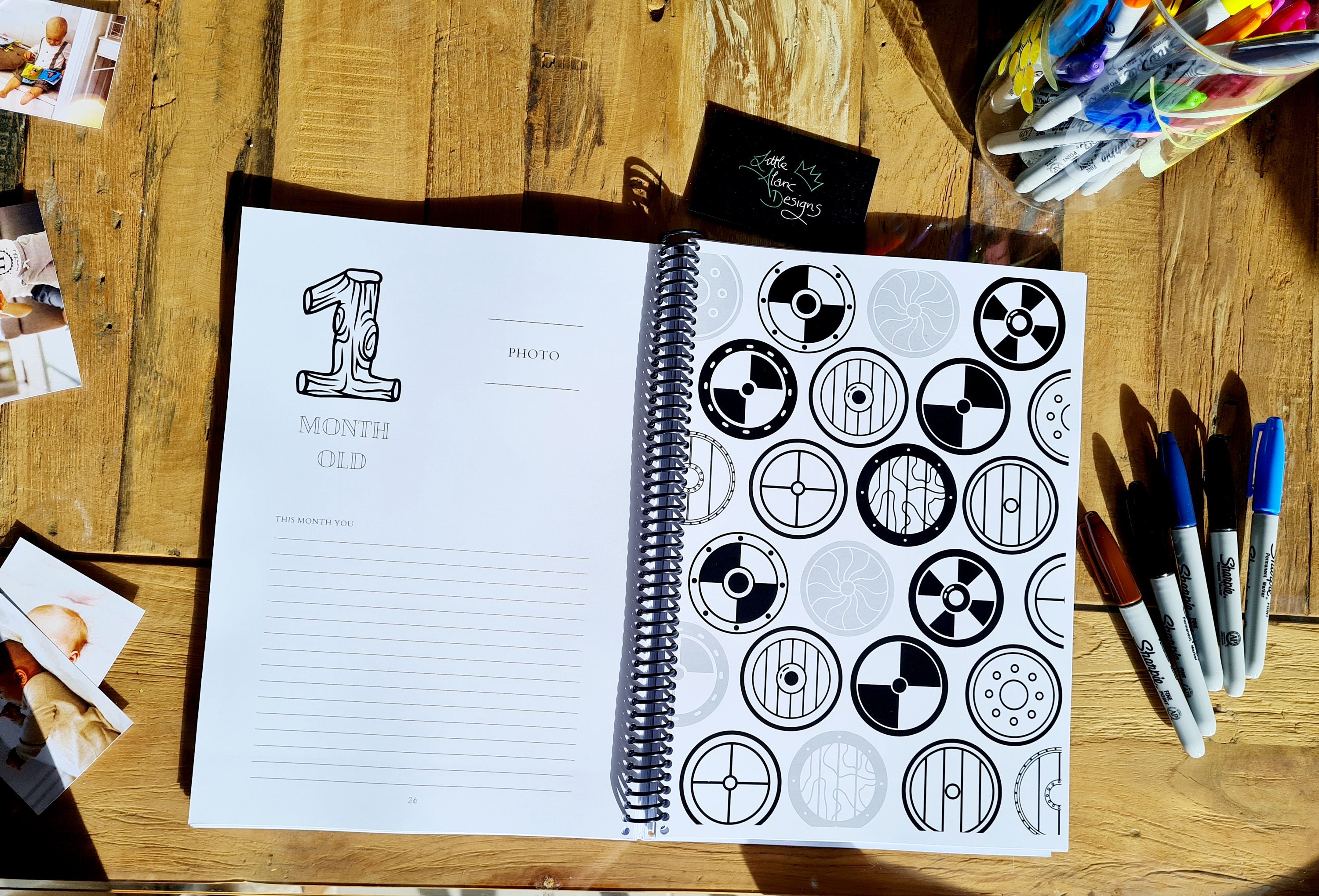 Baby Book Viking Norse Edition // Colouring Scrapbook Journal Newborn ...