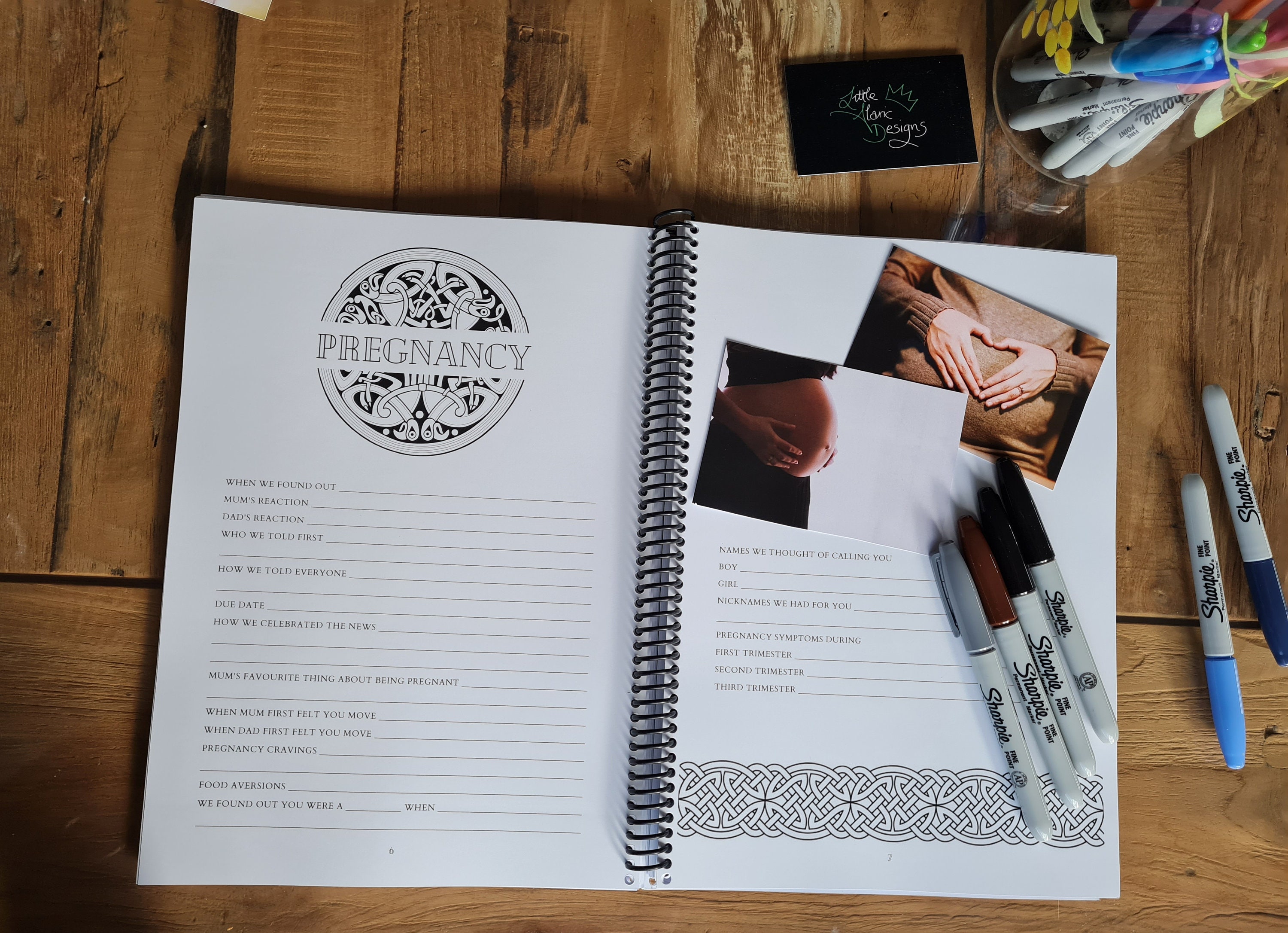 Baby Book Viking Norse Edition // Colouring Scrapbook Journal Newborn ...