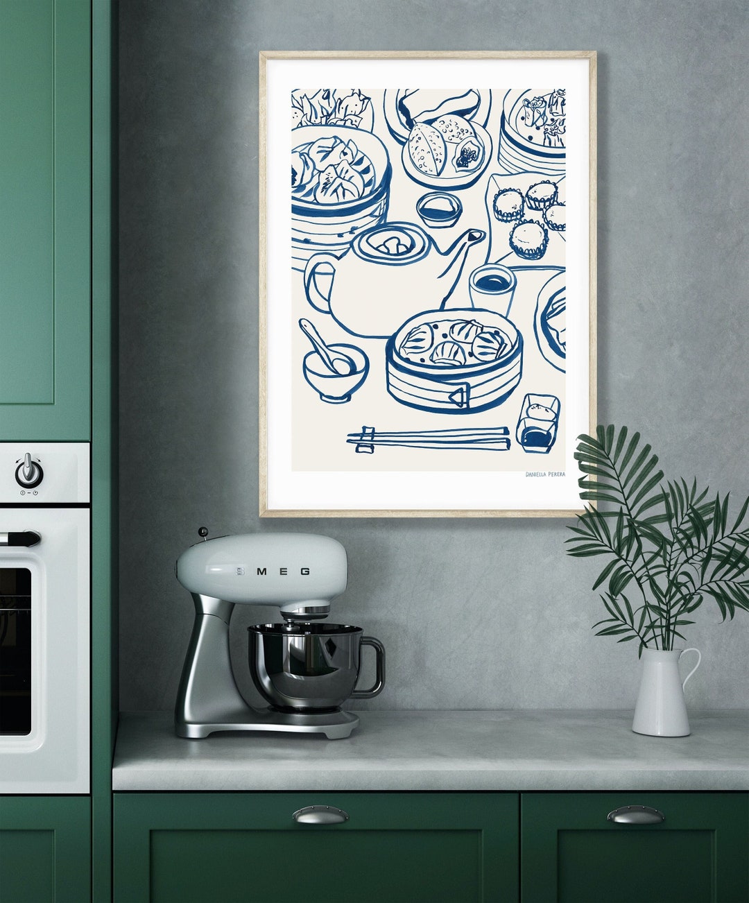Dim Sum Art Print, Modern Kitchen Decor Poster, Chinese Asian Food ...