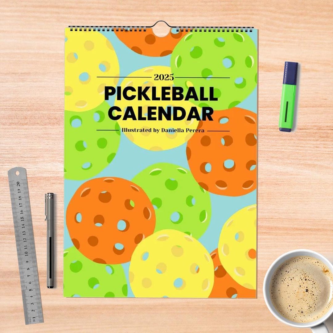 2025 Pickleball Calendar Monthly A4 Wall Planner Pickleball Gift for ...