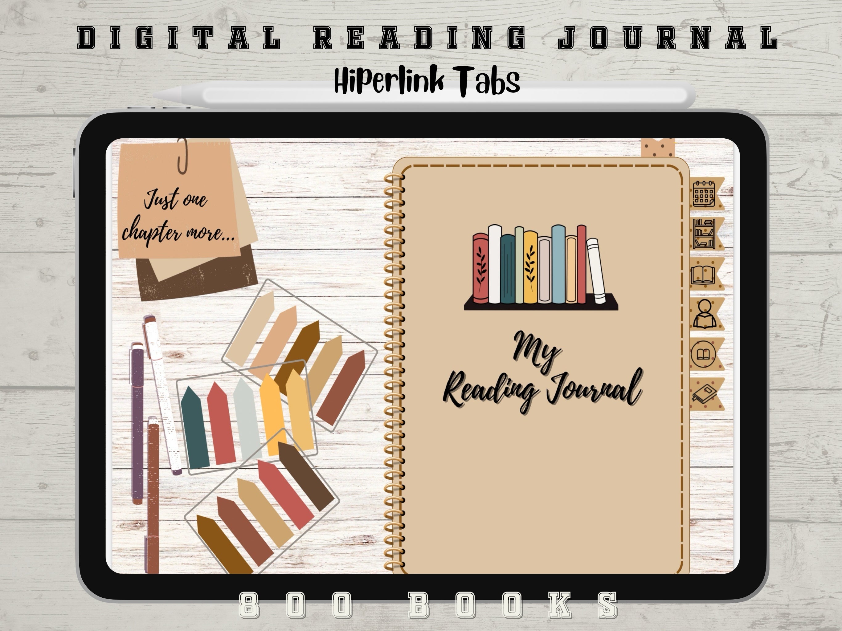 Digital Reading Journal Book Tracker Book Journal Goodnotes Reading ...