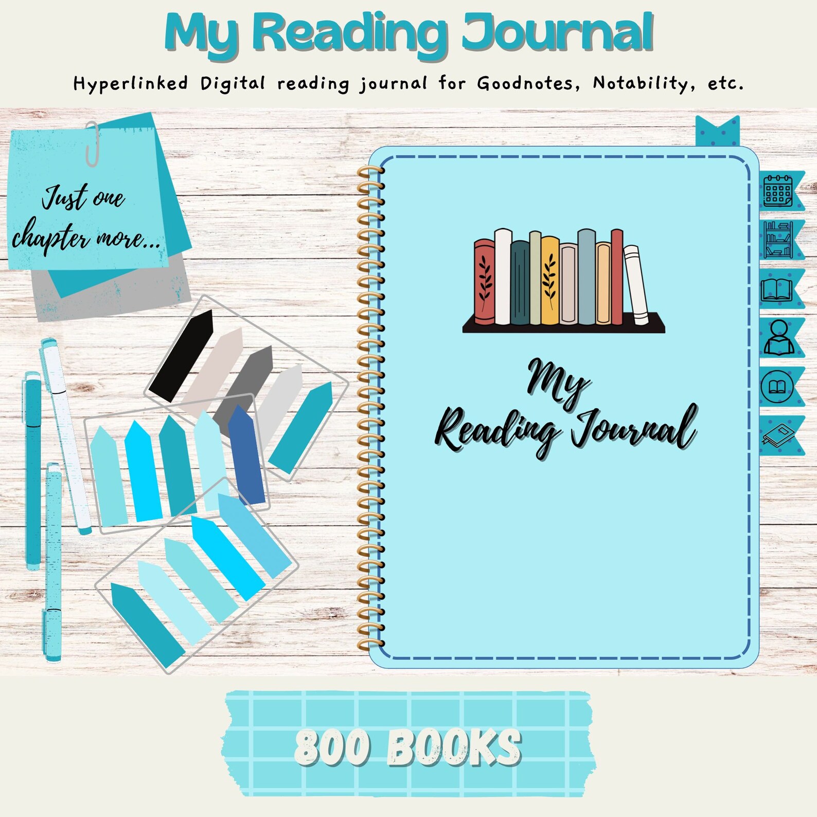 Digital Reading Journal, Digital Book Journal, Digital Book Review ...