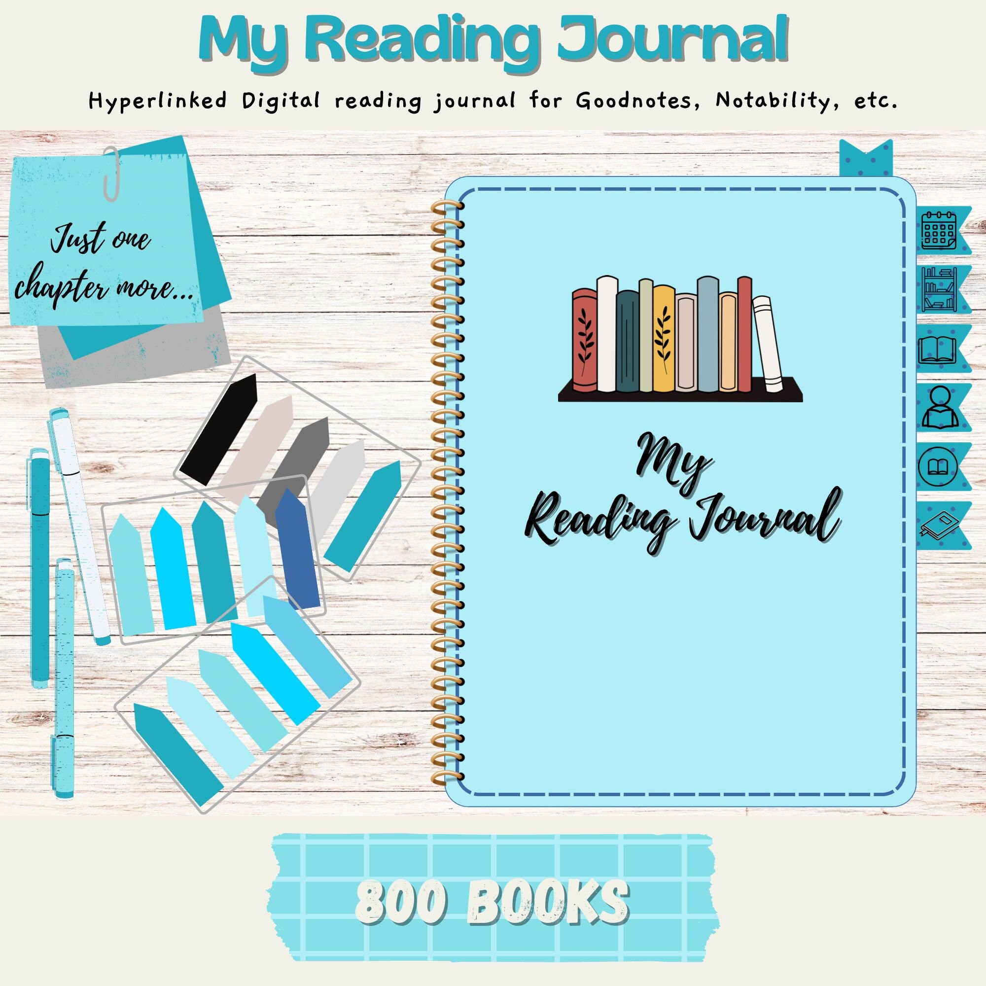 Digital Reading Journal, Digital Book Journal, Digital Book Review ...