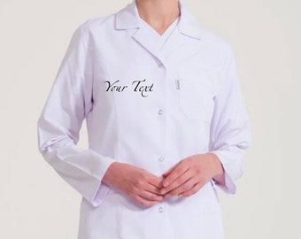 Black Lab Coat,custom Womens Lab Coat, Custom Lab Coat, Embroidered ...