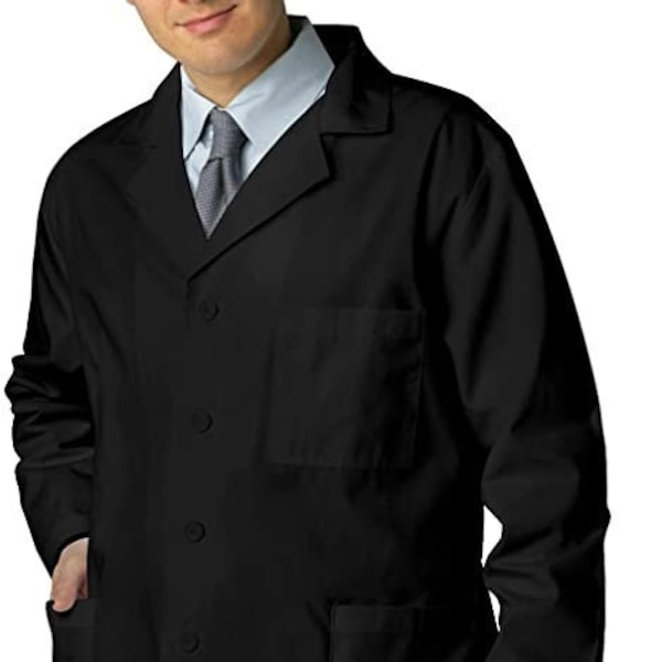 Black Custom Lab Coat - Etsy