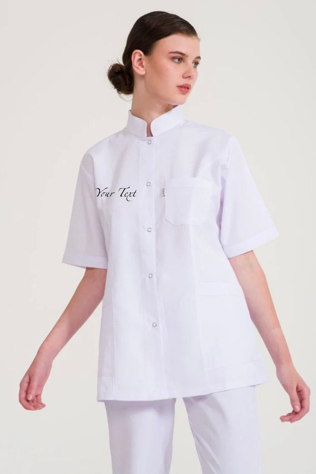 Custom Womens Lab Coat,short Arm Lab Coat, Embroidered Medical Lab Coat ...