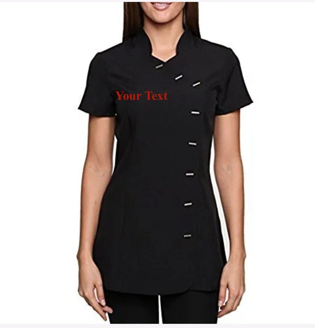 Personalised Ladies Beauty Tunic, Embroidered Beauty Tunic Make up ...