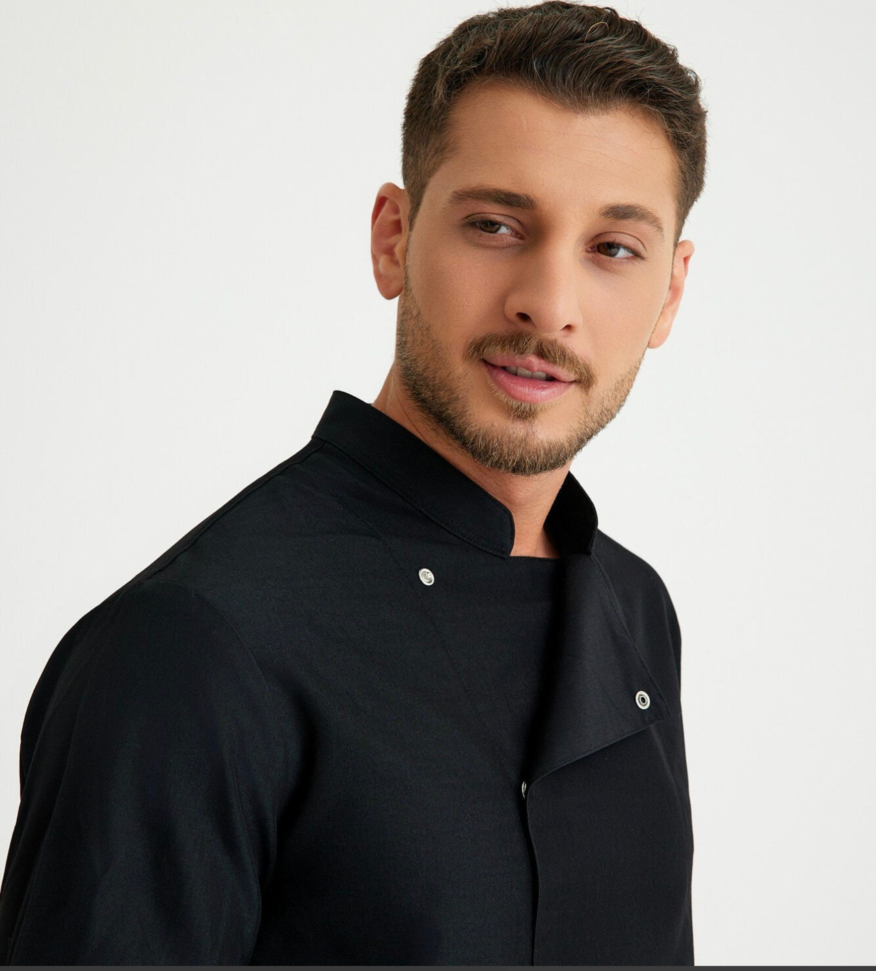 Luxury Fabric Hidden Snap Buttons Quality Chef Jacket - Etsy