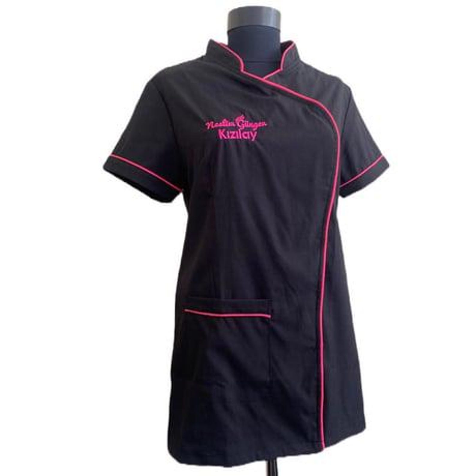 Personalised Salon Beauty Tunic, Embroidered Custom Logo Spa Uniform ...